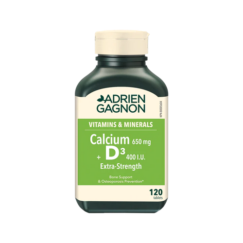 ADRIEN GAGNON Ca EXTRA+Vit.D loz. 120X650mg