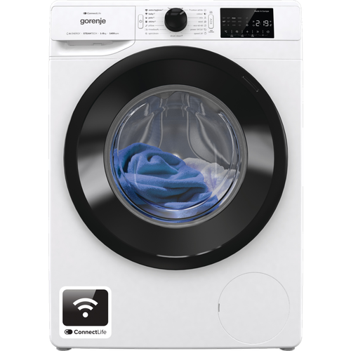 Gorenje WPNEI84A1SWIFI Veš mašina 8 kg, 1400 rpm, Inverter PowerDrive, WiFi, Dubina 54.5 cm