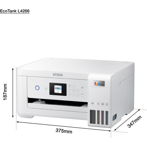 Epson C11CJ63414 L4266 EcoTank, print-scan-copy, Color, A4, 5760X1440, USB, Wi-Fi, Duplex, white