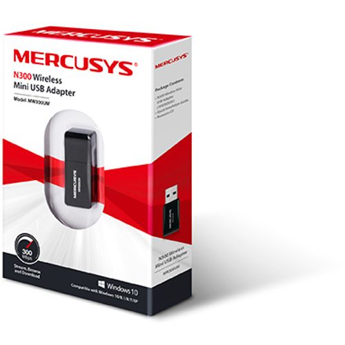 Mercusys MW300UM, N300 Wireless Mini USB Adapter