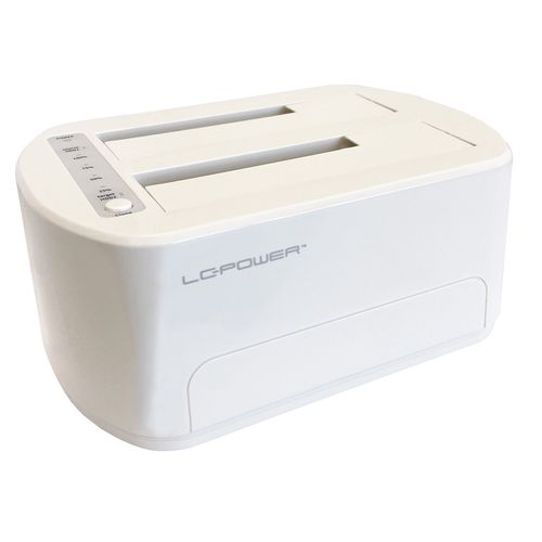 HDD DOCKING LC-DOCK-U3-VI USB3.2 2xSSD/HDD White, Display