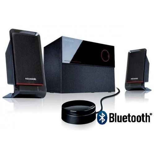 Microlab M200BT Aktivni drveni zvucnici 2.1 40W RMS(16W, 2x12W) BLUETOOTH daljinski , 3.5mm