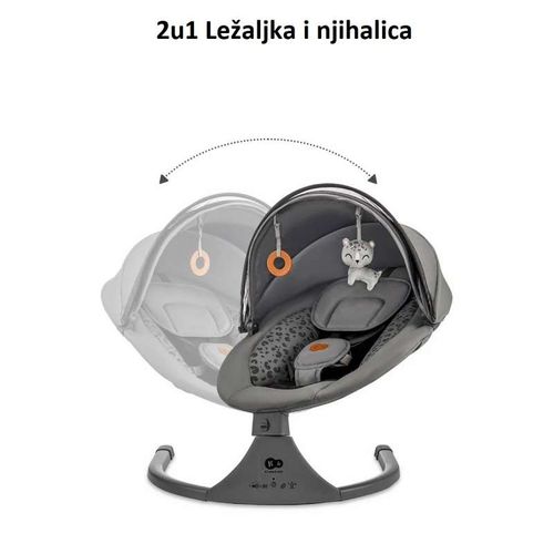 Kinderkraft Stolica Za Ljuljanje Lumi 2 Dark Gray