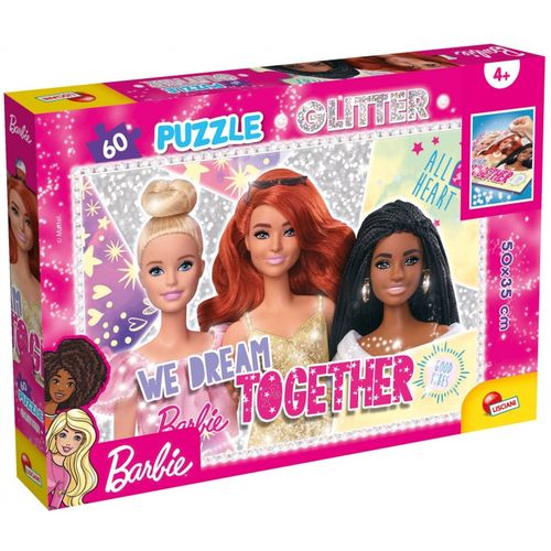 Slagalica Lisciani 60Pcs Barbie Glitter Selfie! 2U1 Slozi I Oboji 81165