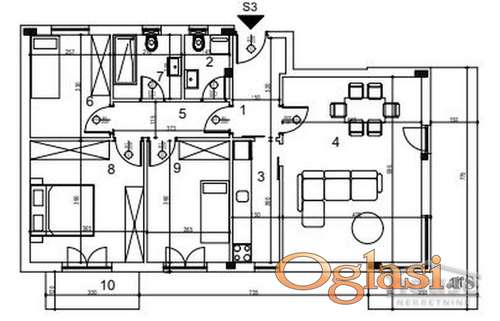 STAN - NOVI SAD - LIPOV GAJ - 95m2 - 171240 evra