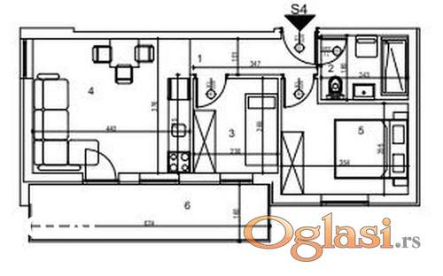 Stan NOVI SAD,LIPOV GAJ - 49 m2 89750 €, ID: 1098265