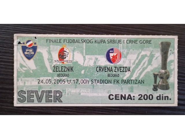 FUDBAL: ZELEZNIK - CRVENA ZVEZDA 24.05.2005 - kup