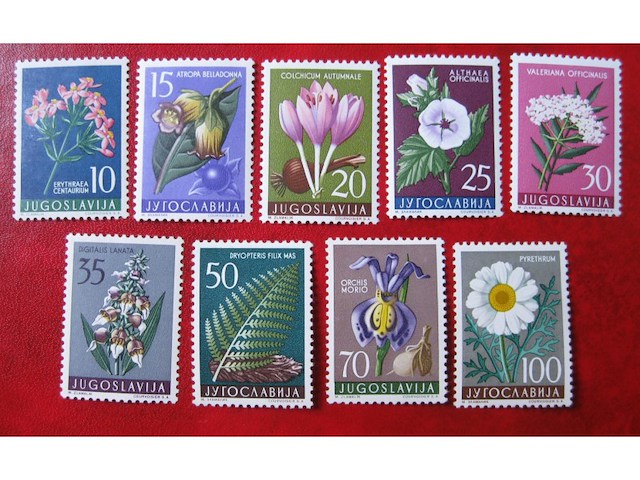 FNRJ 1957., Flora-cveće, Š-1161-1169