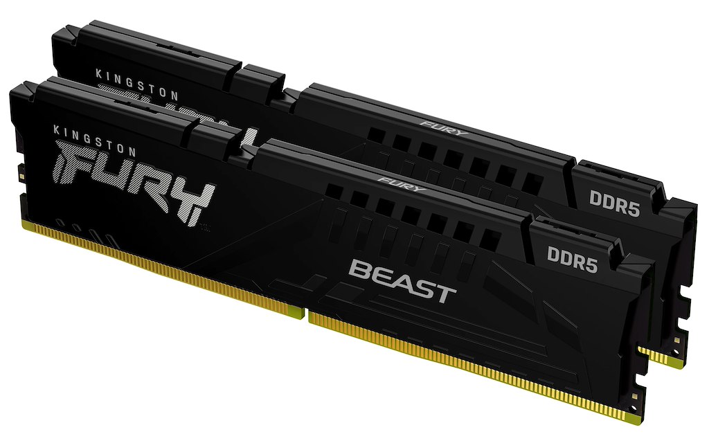 Kingston DDR5 64GB (2x32GB kit) 6400MT/s Fury Beast Black XMP (KF564C32BBK2-64) memorija za desktop
