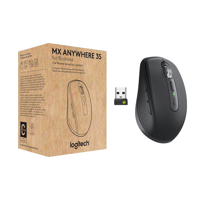 Logitech (910-006958) MX Anywhere 3S for business bežični miš crni