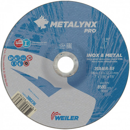 Rezna ploča za metal i inox METALYNX PRO 115-230mm WEILER