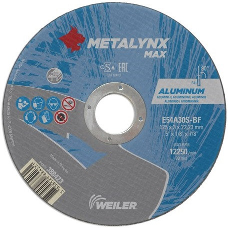 Rezna ploča za aluminijum METALYNX MAX 115-180mm WEILER