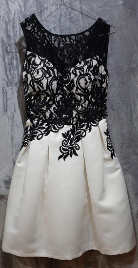 Svečana crno-bela haljina