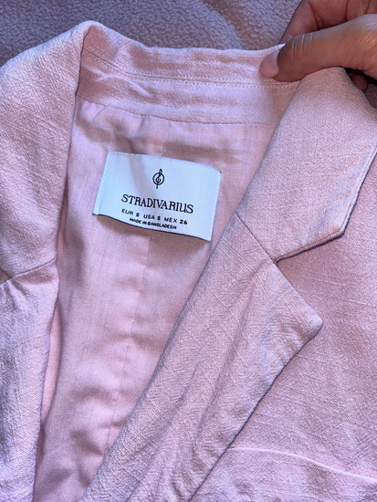 stradivarius roze prsluk-sako