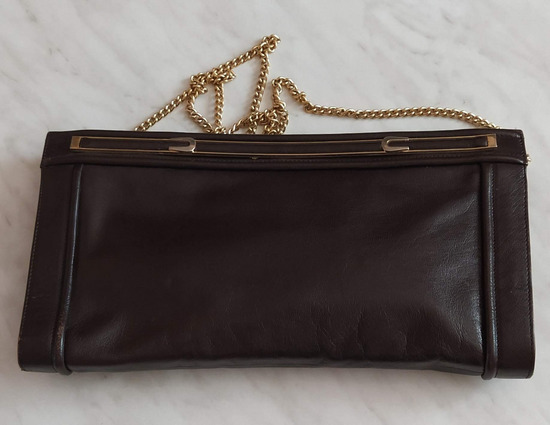 Vintage kozna clutch tasna