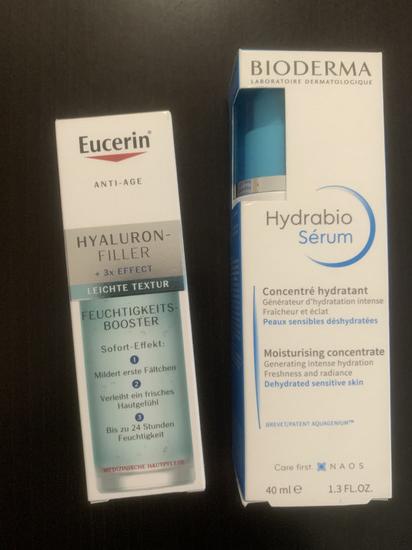 Bioderma hydrabio serum + eucerin hyaluron booster