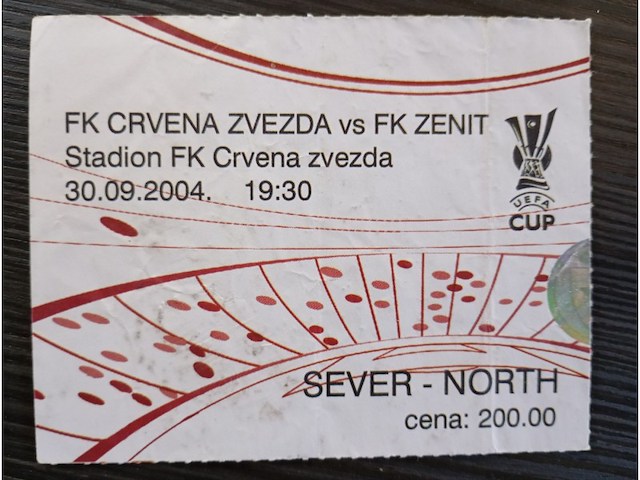 FUDBAL: CRVENA ZVEZDA - ZENIT 30.09.2004