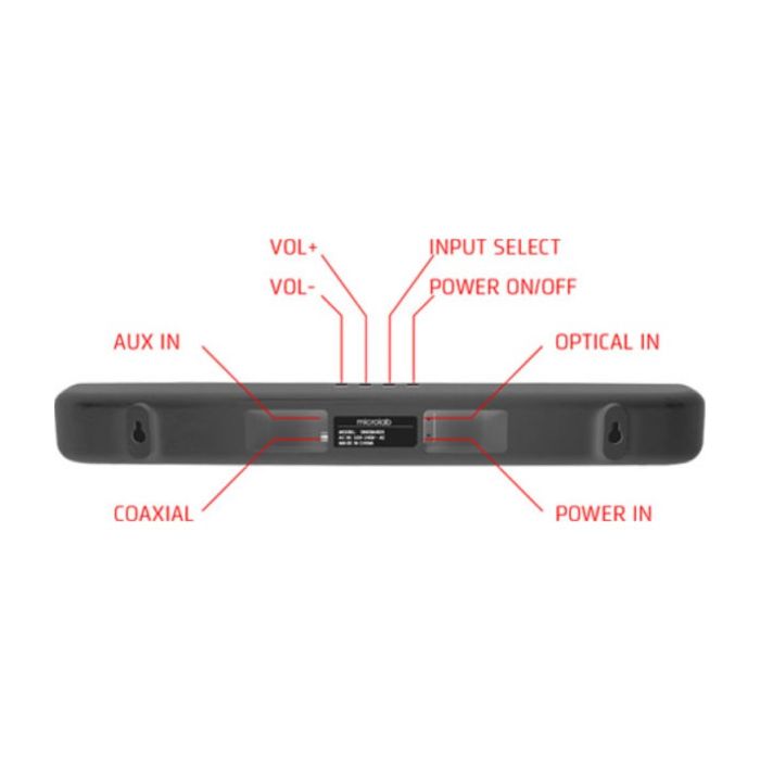 Microlab Onebar04 LED Bluetooth speaker soundbar 2x20W, AUX, Optical, Coaxial, Daljinski, black