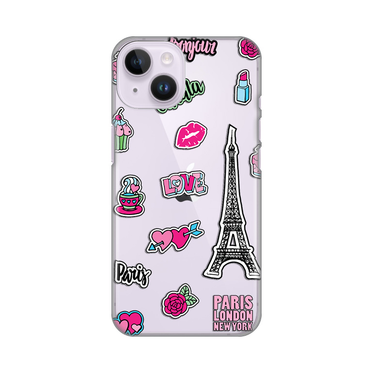 Torbica Silikonska Print Skin za iPhone 14 6.1 Love Paris