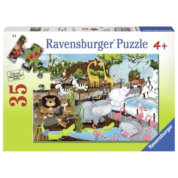 Ravensburger puzzle (slagalice) - Slatke zivotinje u zoo vrtu RA08778