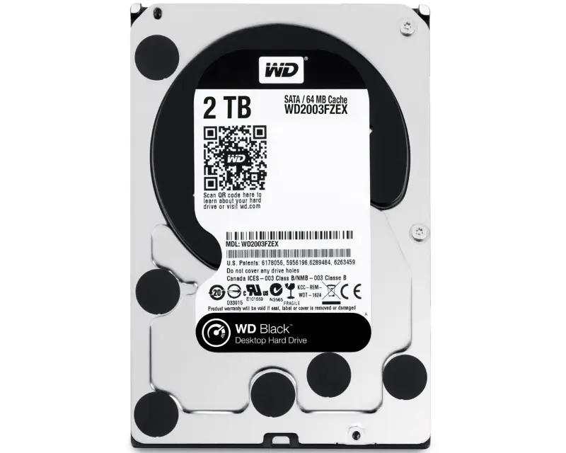 WD Hard disk 2TB 3.5" SATA III 64MB 7.200rpm WD2003FZEX