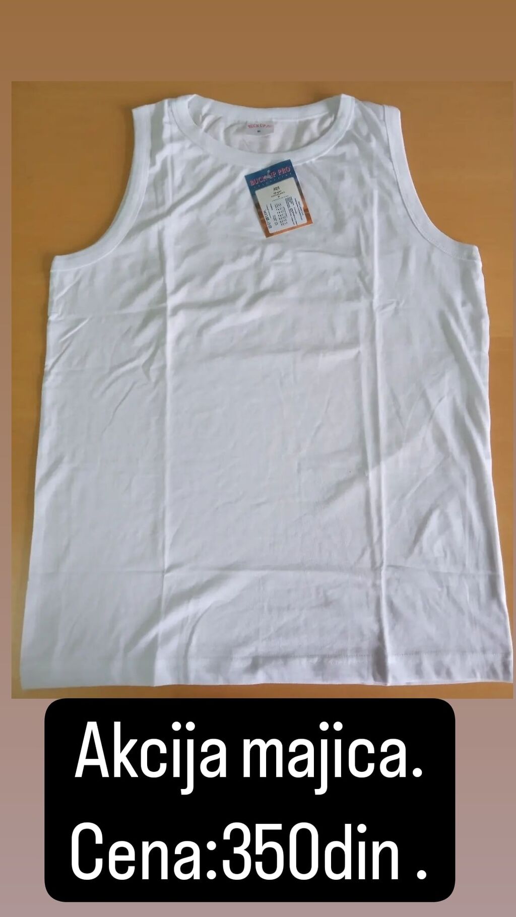 Men's T-shirt L (EU 40), bоја - Bela