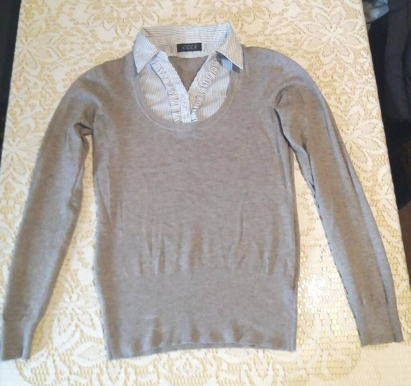 Bluza džemperak košulja 3 in 1 Tanji džemper, može se nazvati i