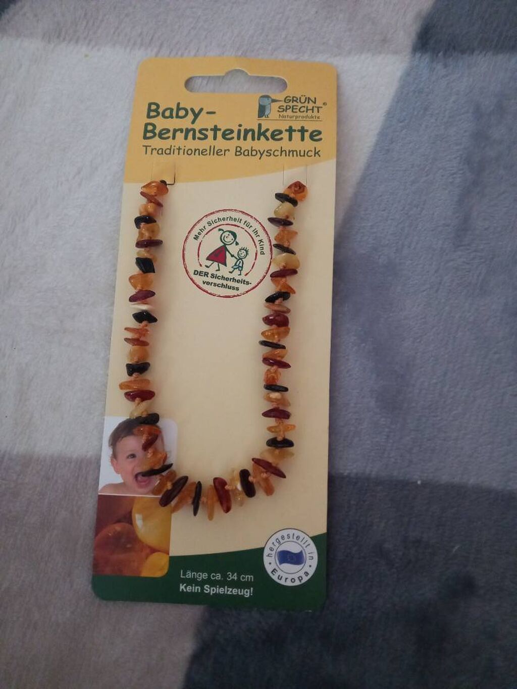 Ogrlica od cilibara made in Germany 34 cm nova za bebe