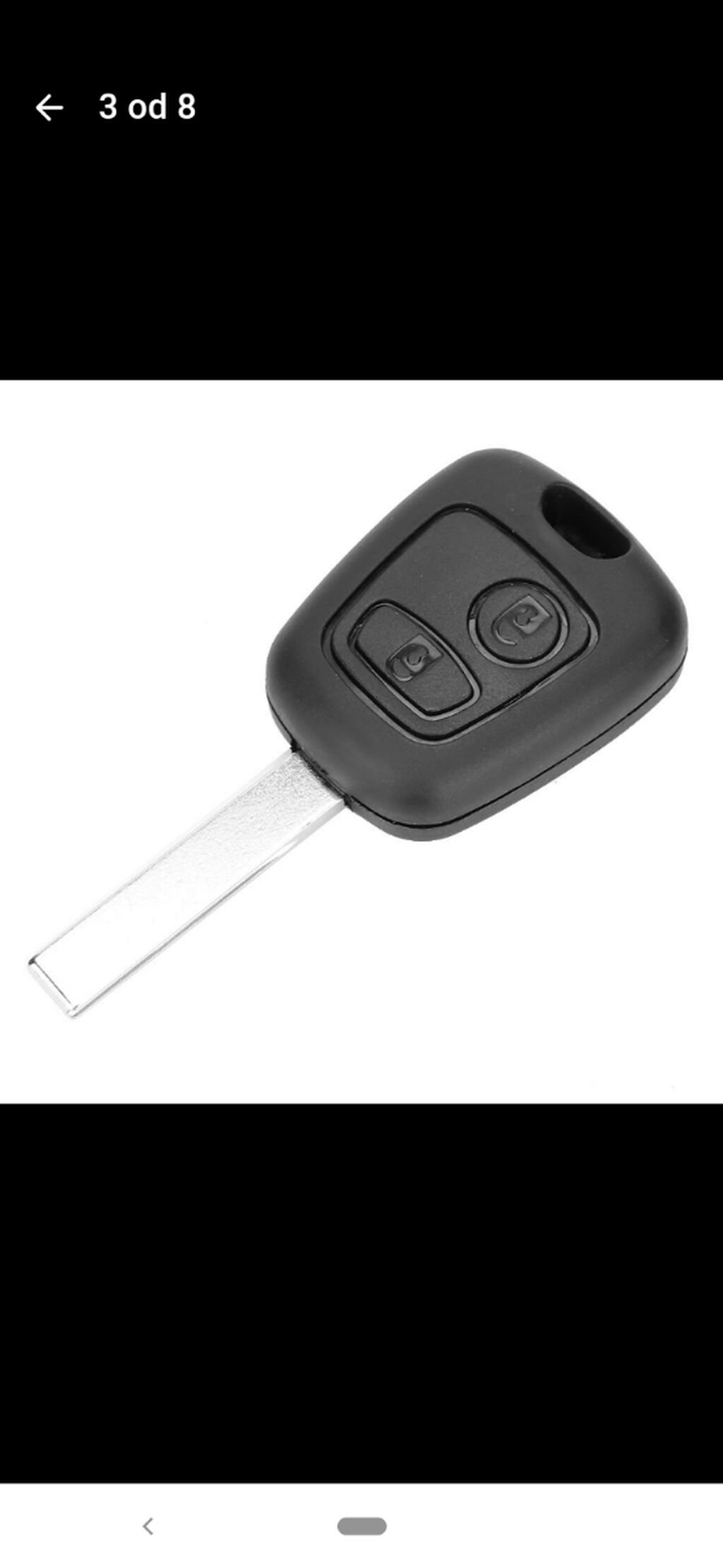 Kućište ključa za Pežo sa dva dugmeta novo