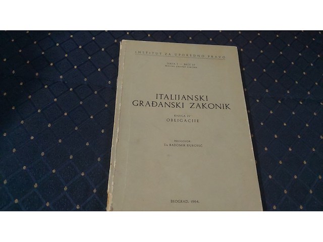 Italijanski gradjanski zakonik/Knjiga IV/Obligacije