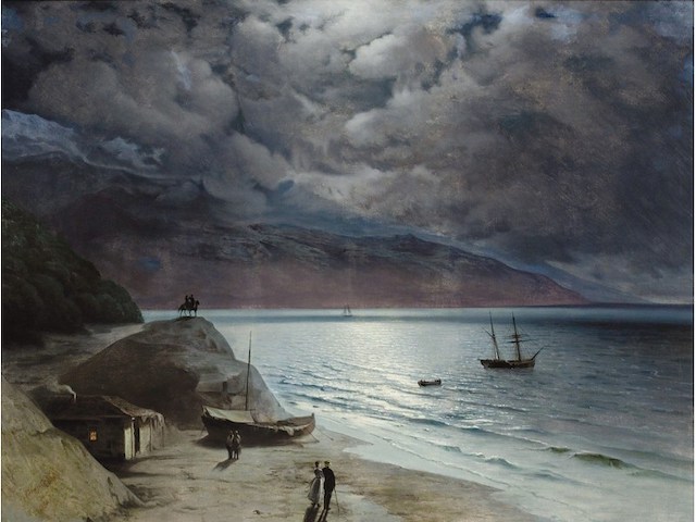 Night at Gurzof (1891) Ivan Konstantinovich Aivazovsky