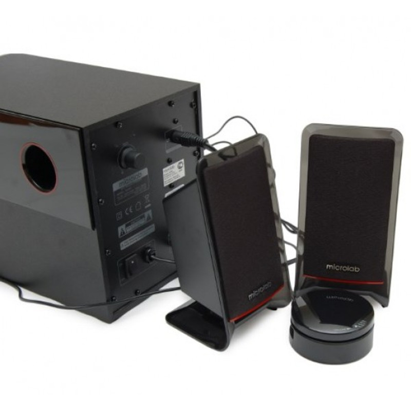 Microlab M200BT Aktivni drveni zvucnici 2.1 40W RMS(16W, 2x12W) BLUETOOTH daljinski , 3.5mm