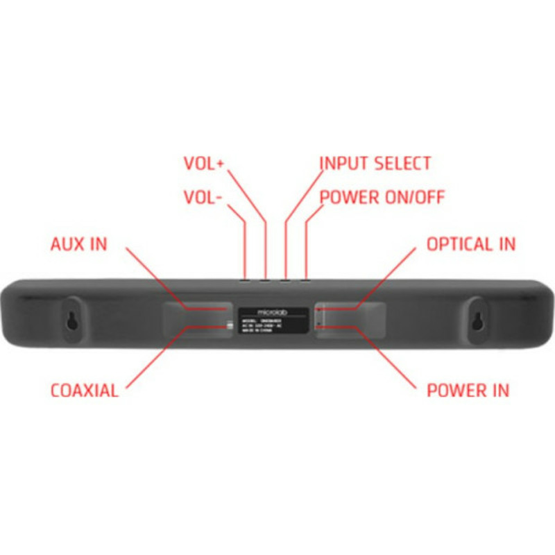 Microlab Onebar04 LED Bluetooth speaker soundbar 2x20W, AUX, Optical, Coaxial, Daljinski, black