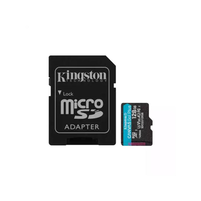 Micro SD Card 128GB Kingston+SD adapter/SDCG3/128GB