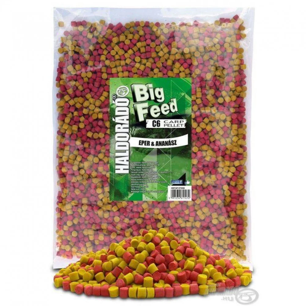 HALDORADO BIG FEED – C6 PELETT 6MM – JAGODA & ANANAS 2KG