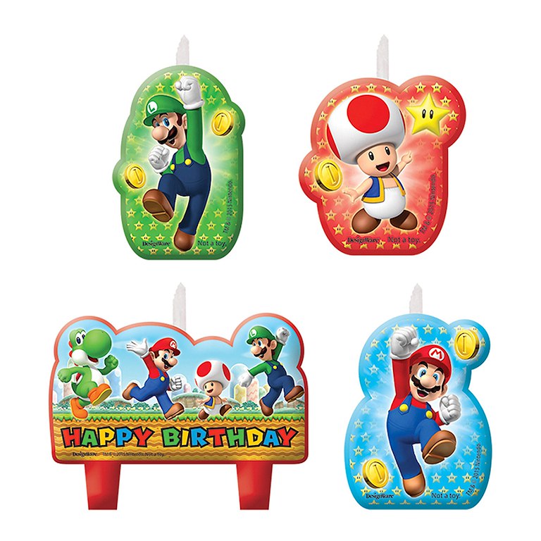 Svećice Super Mario – 4 kom
