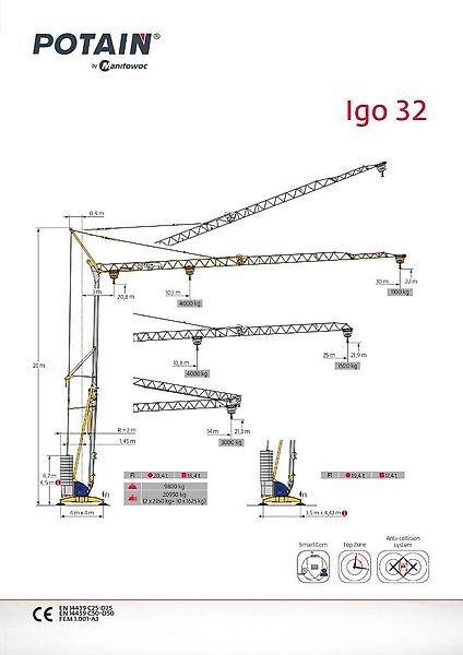 Potain IGO 32 toranjska dizalica