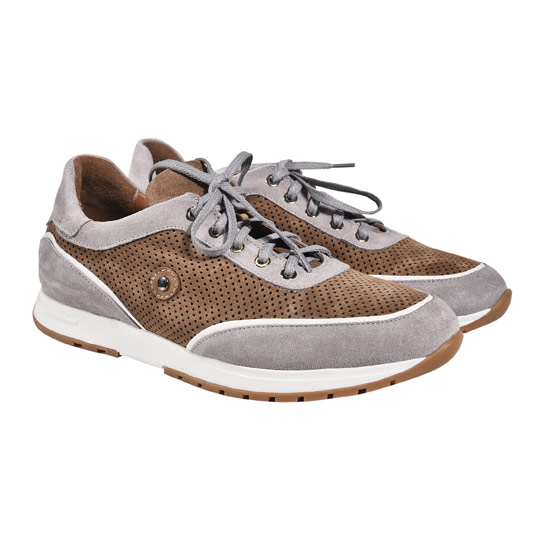 Italijanske muške kožne cipele Lab Milano lm2121231.un (sivo-braon)