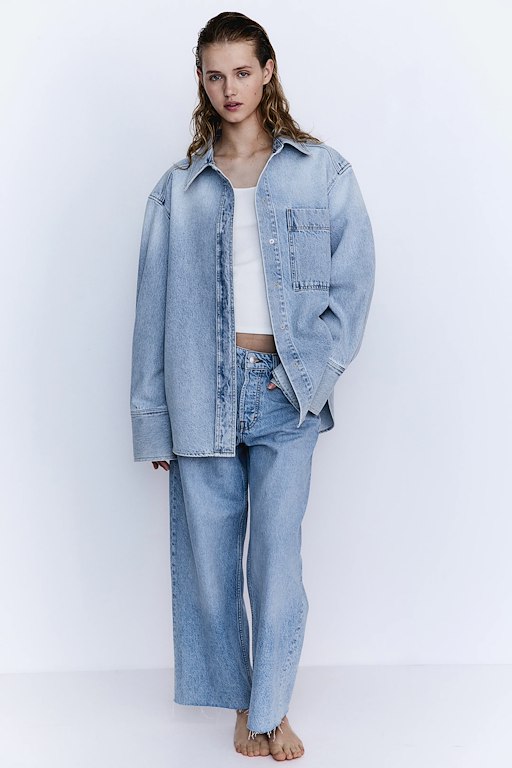 Baggy Wide Low Ankle Jeans