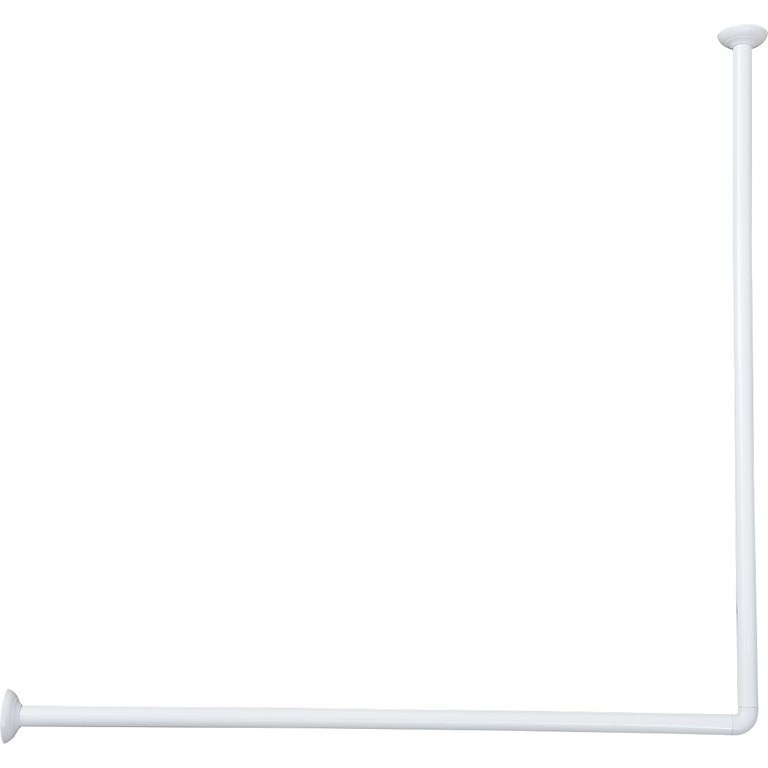 Držač za zavese za kadu ugaoni 90x90cm aluminijum bela