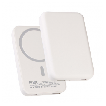 Power Bank Magsafe 5000 mAh 22.5W bela