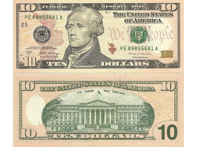 USA 10 dollars 2017. UNC