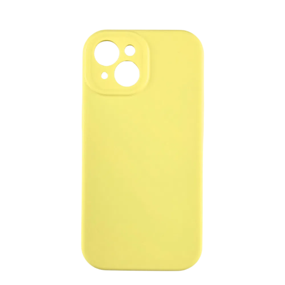 Silikonska futrola sa žaštitom za kamere za iPhone 15 Žuta