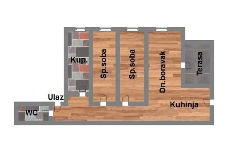 Dvoiposoban - 56m2 - Adice