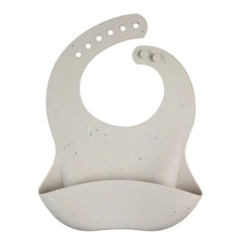 Canpol silikonska portikla za bebe sa džepom Dots, Grey
