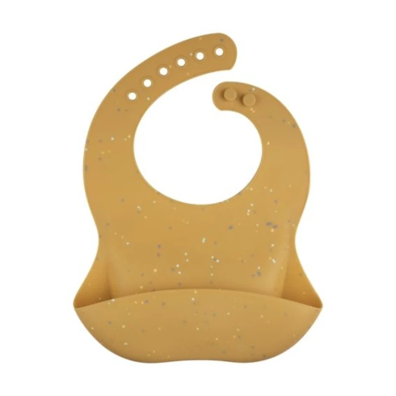 Canpol silikonska portikla za bebe sa džepom Dots, Yellow