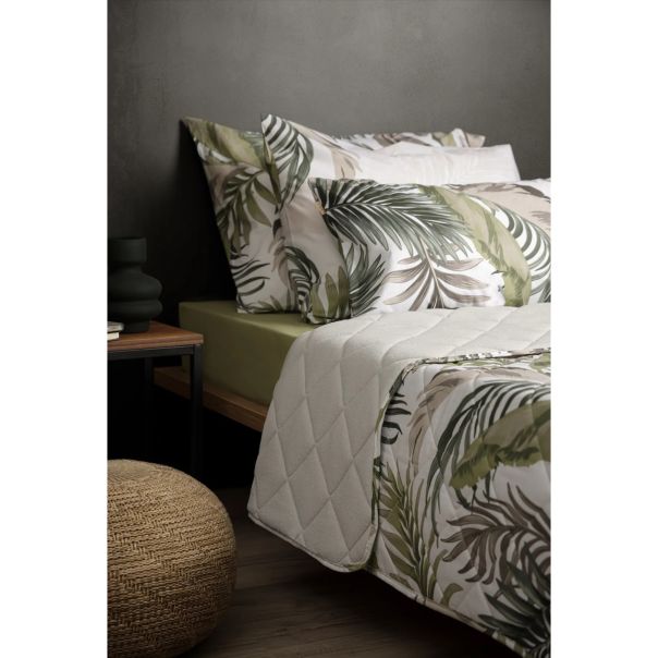STEFAN Prekrivač za singl krevet 140x200cm zelene palme