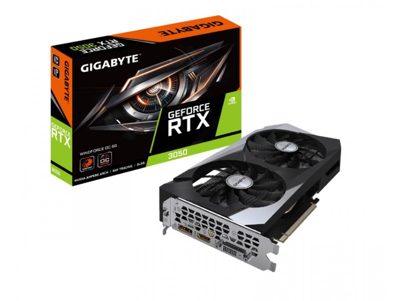 GIGABYTE NVIDIA GEFORCE RTX 3050 WINDFORCE OC 6GB 96BIT GV-N3050WF2OC-6GD GRAFIČKA KARTA