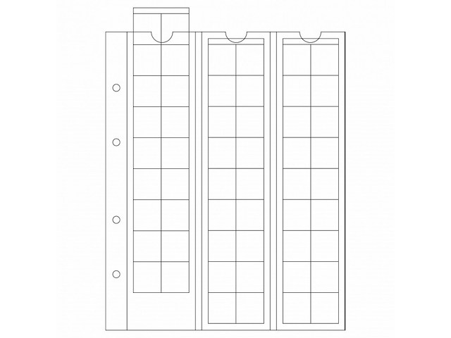Stranice za kovanice 20mm providne OPTIMA