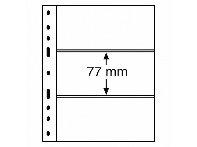 Stranice šest polja 180x77mm crna pozadina OPTIMA